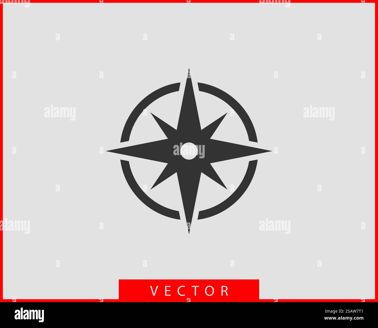Compass icon vector. Wind rose star navigation Stock Vector Image & Art ...