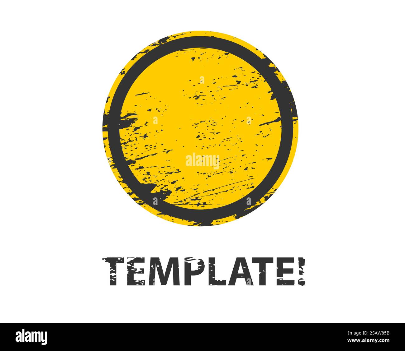 Danger sign isolated. Warning label empty template vector Stock Vector ...