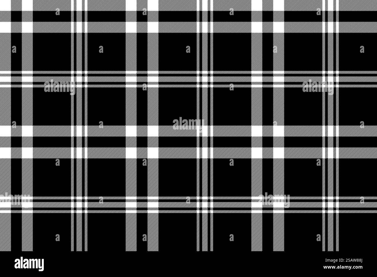 Check black white plaid diagonal texture seamless pattern. Vector ...