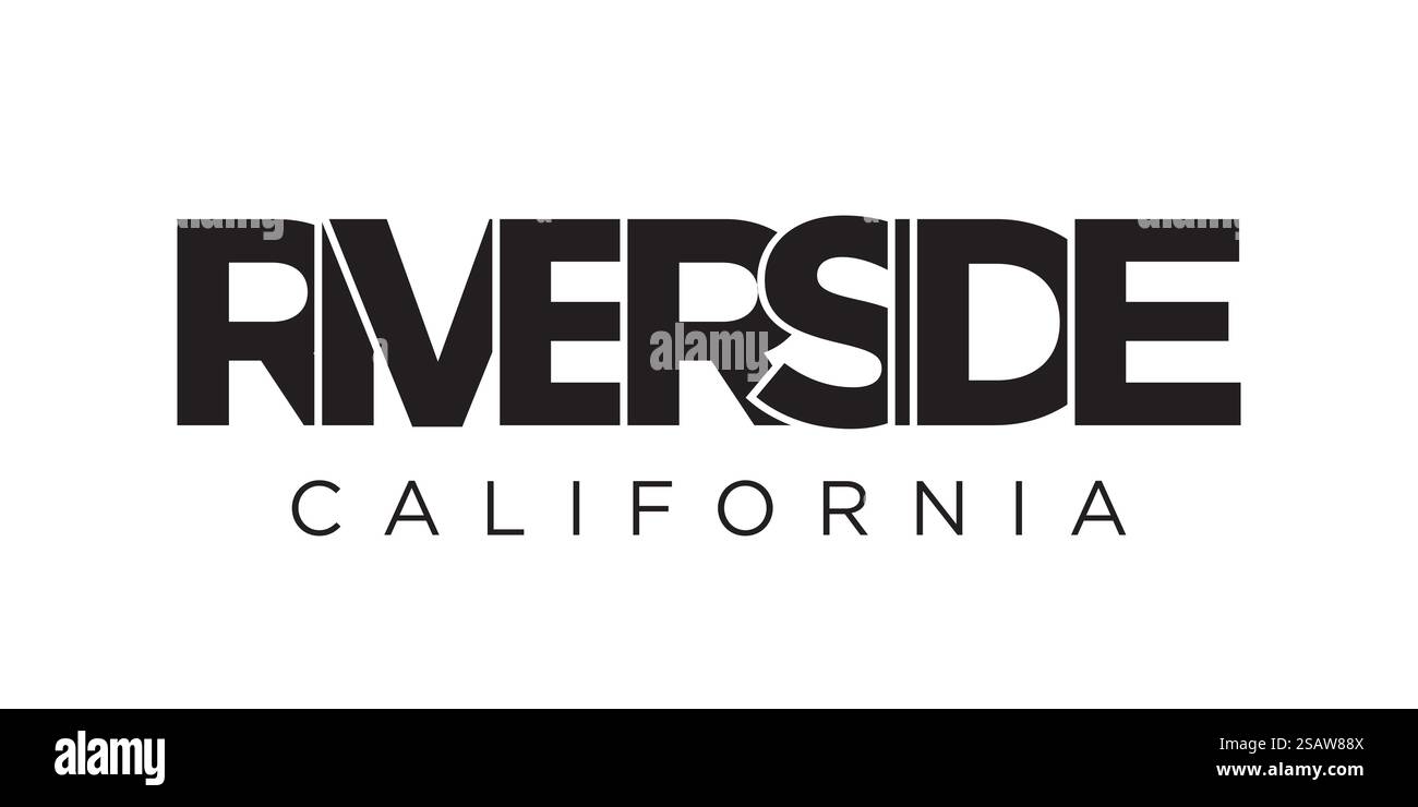 Riverside, California, USA typography slogan design. America logo with ...