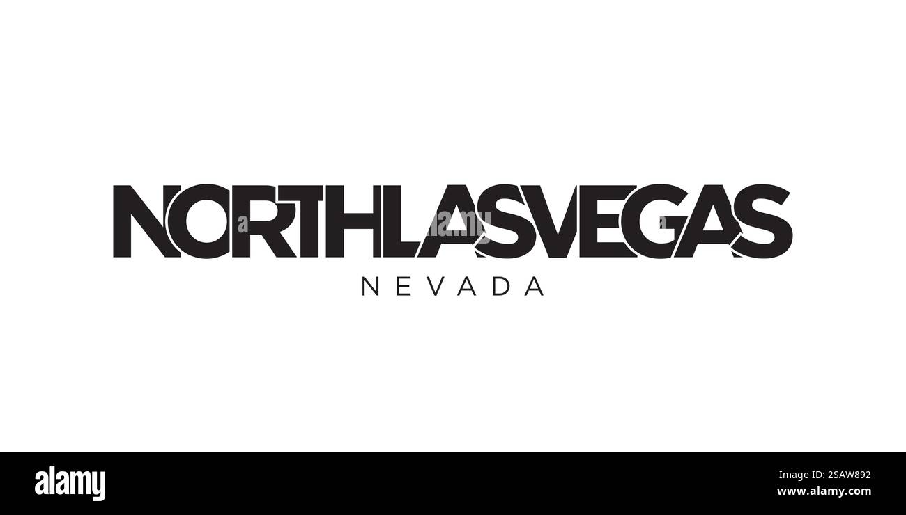 North Las Vegas, Nevada, USA typography slogan design. America logo ...