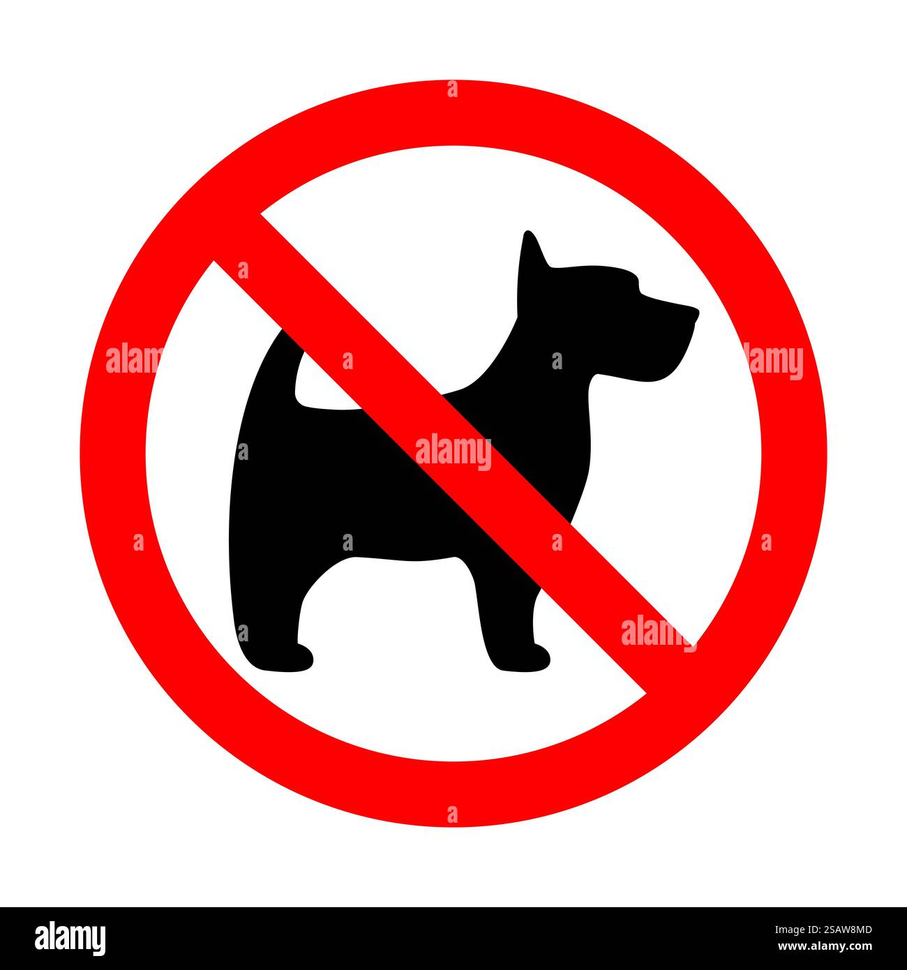 Prohibition sign stop dog simple icon label. Vector illustration ...