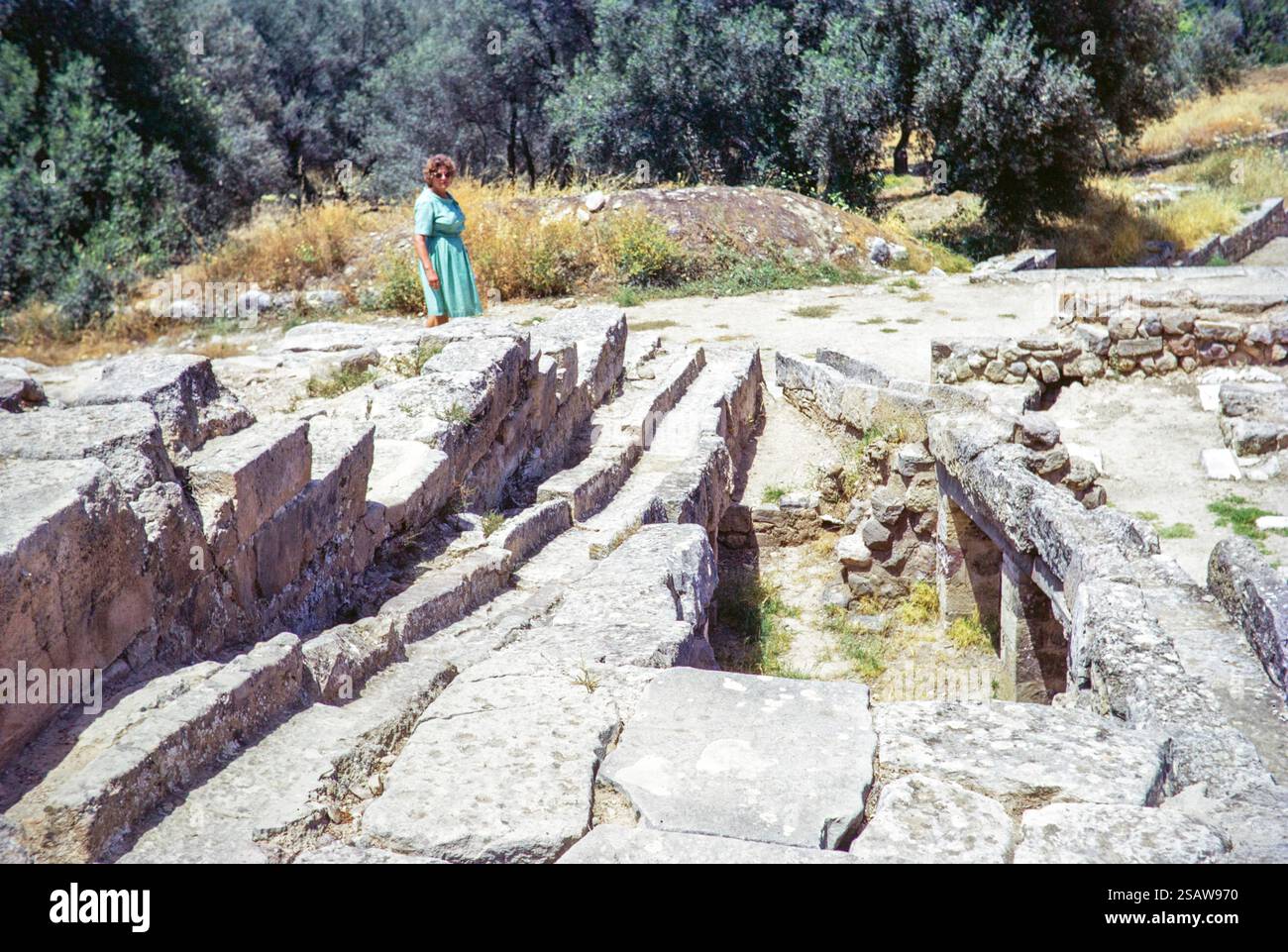 Hagia Triada Minoan archaeological site, Crete, Greece, Europe 1972 ...