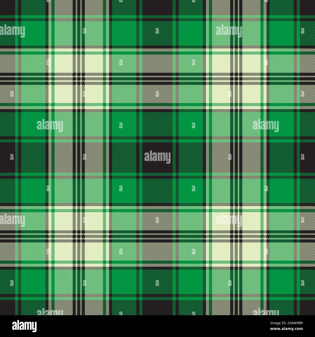 Green check plaid seamless fabric texture. Vector illustration.. Green ...