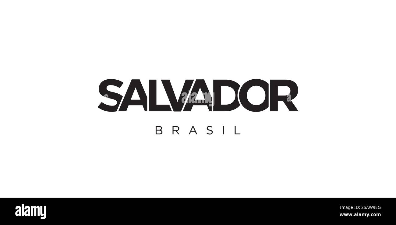 Salvador in the Brasil emblem for print and web. Design features ...