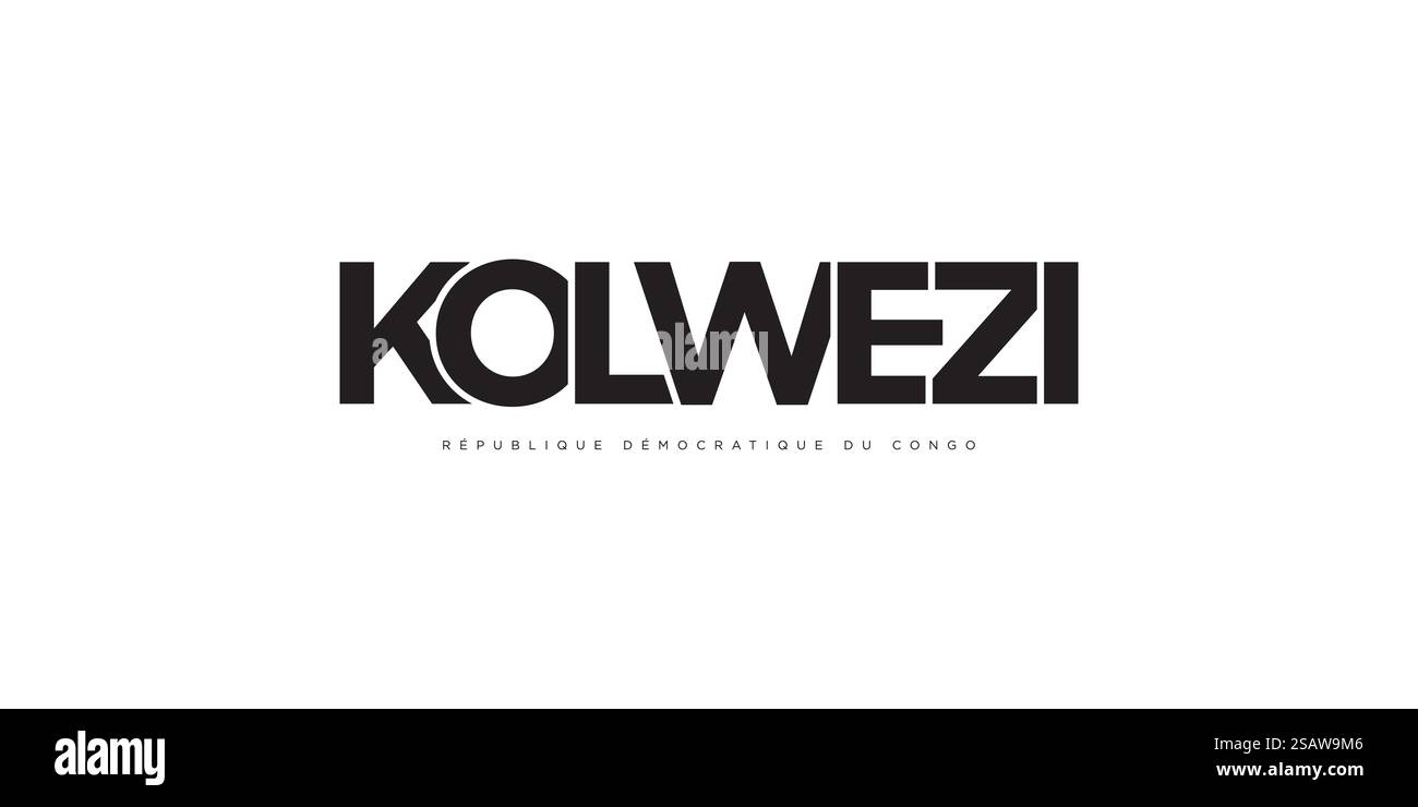 Kolwezi in the Congo emblem for print and web. Design features ...