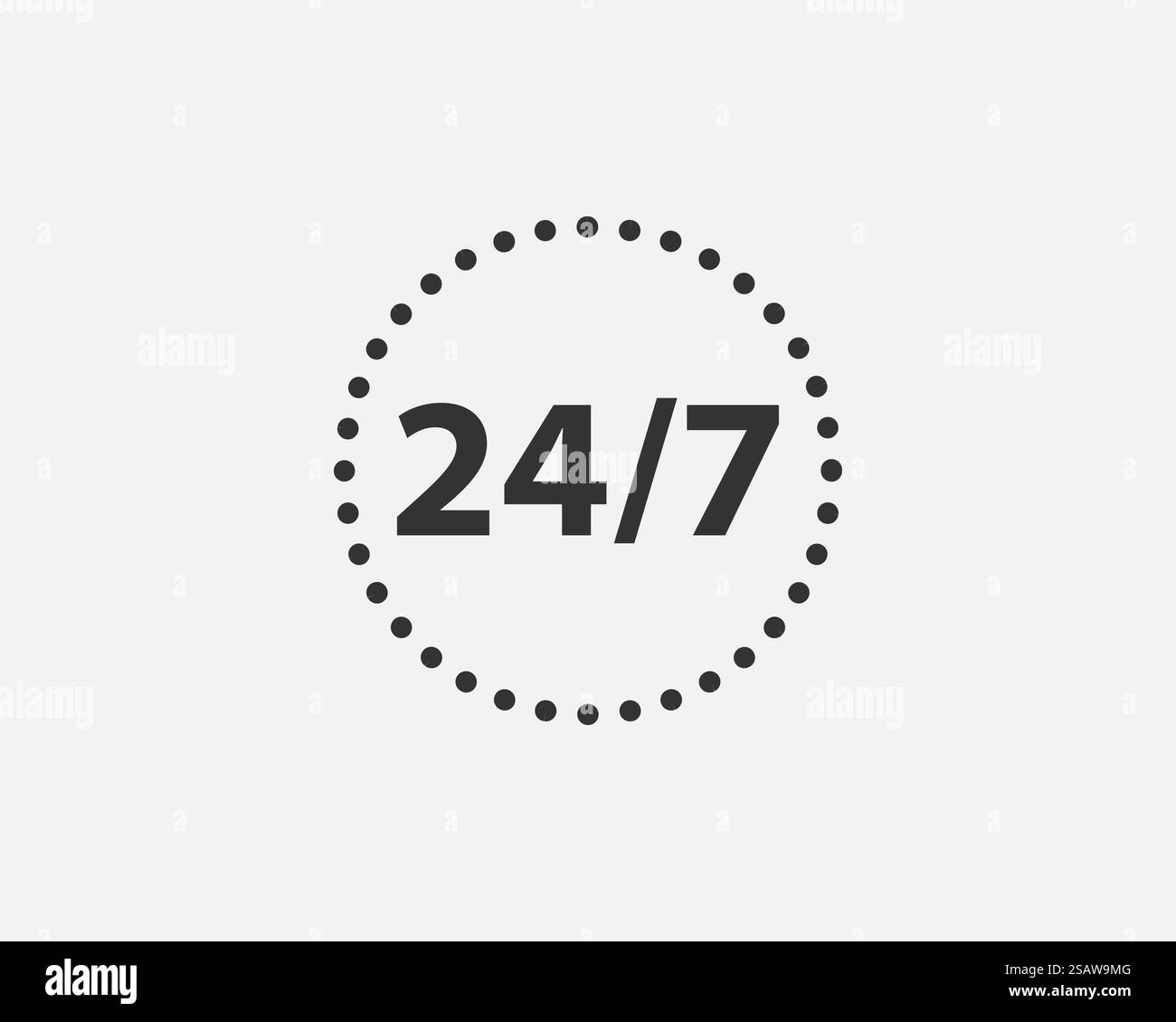 Seven hours round icon Stock Vector Images - Alamy