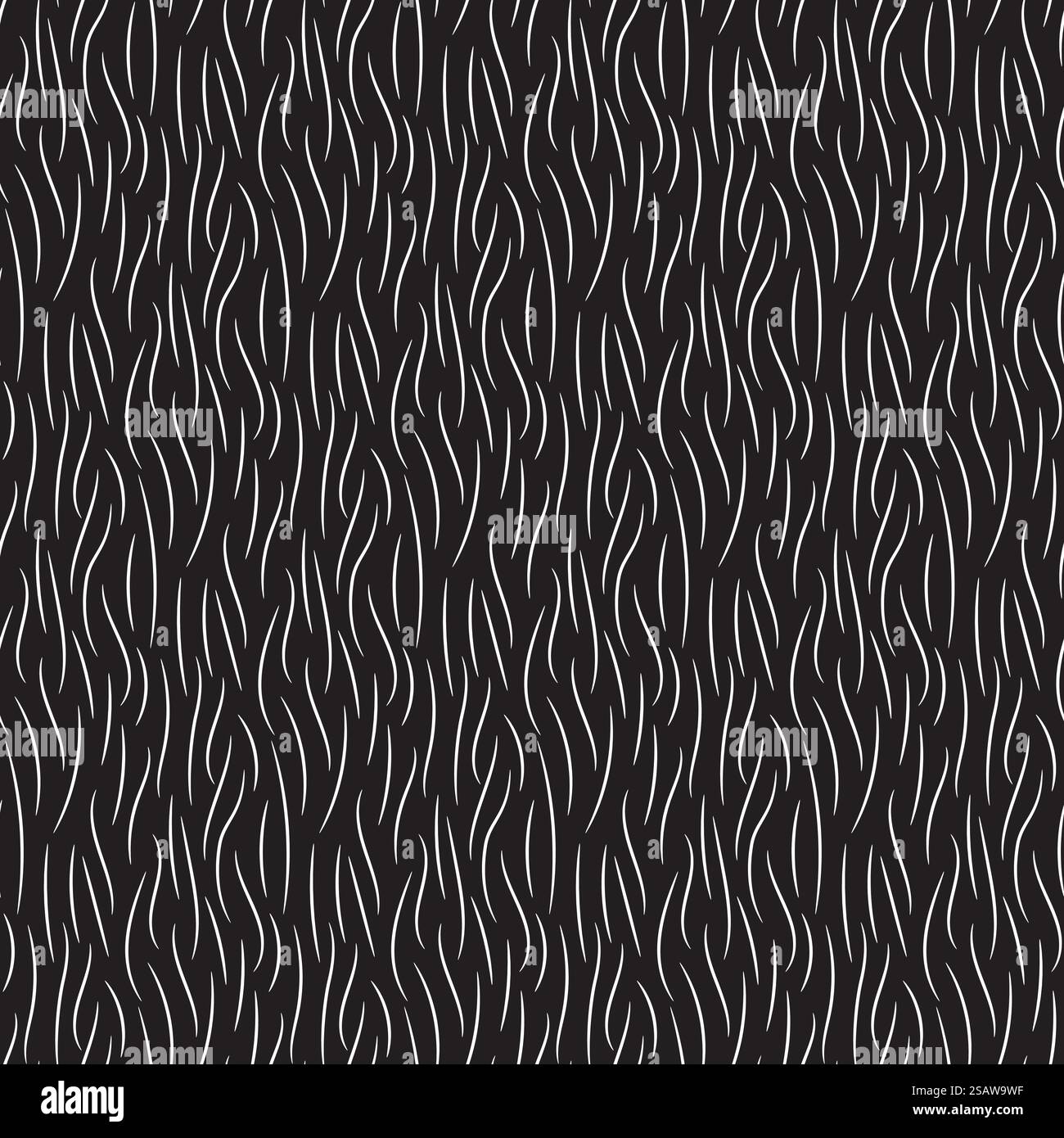 Fur texture wild animal skin black white seamless pattern. Vector ...