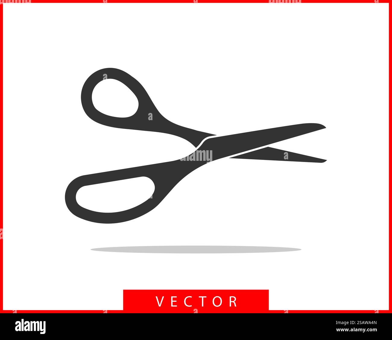 Scissor icon. Scissors vector design element or logo template. Black ...