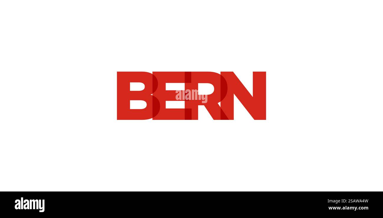 Bern in the Switzerland emblem for print and web. Design features ...