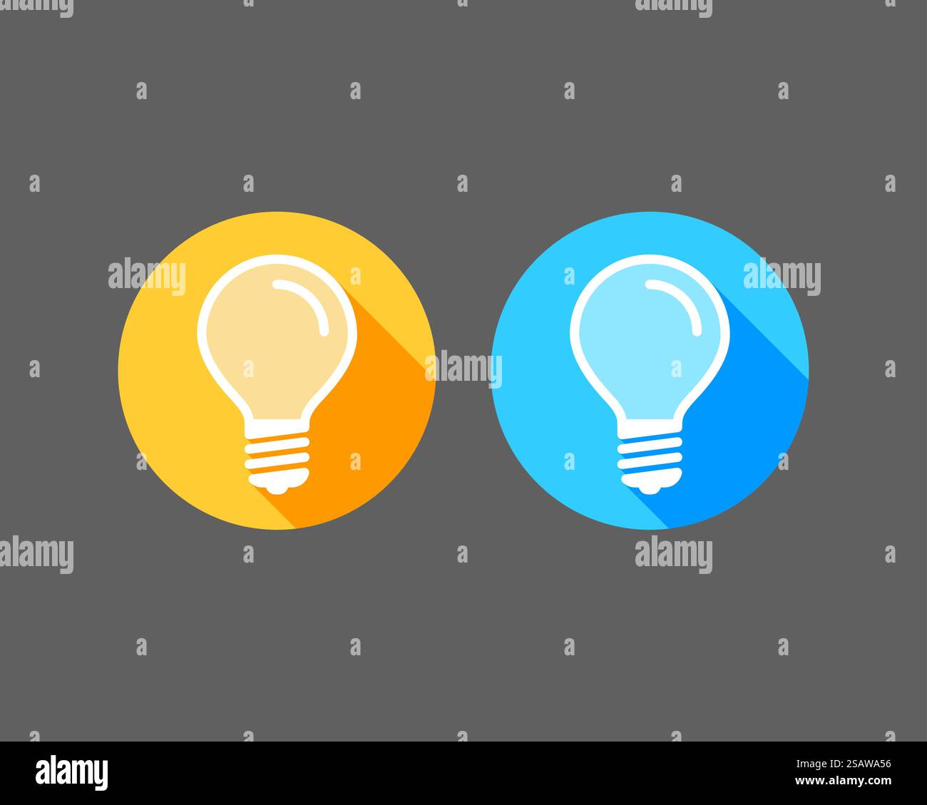 Light bulb icon vector. Llightbulb idea logo concept. Set lamps electricity icons web design ...