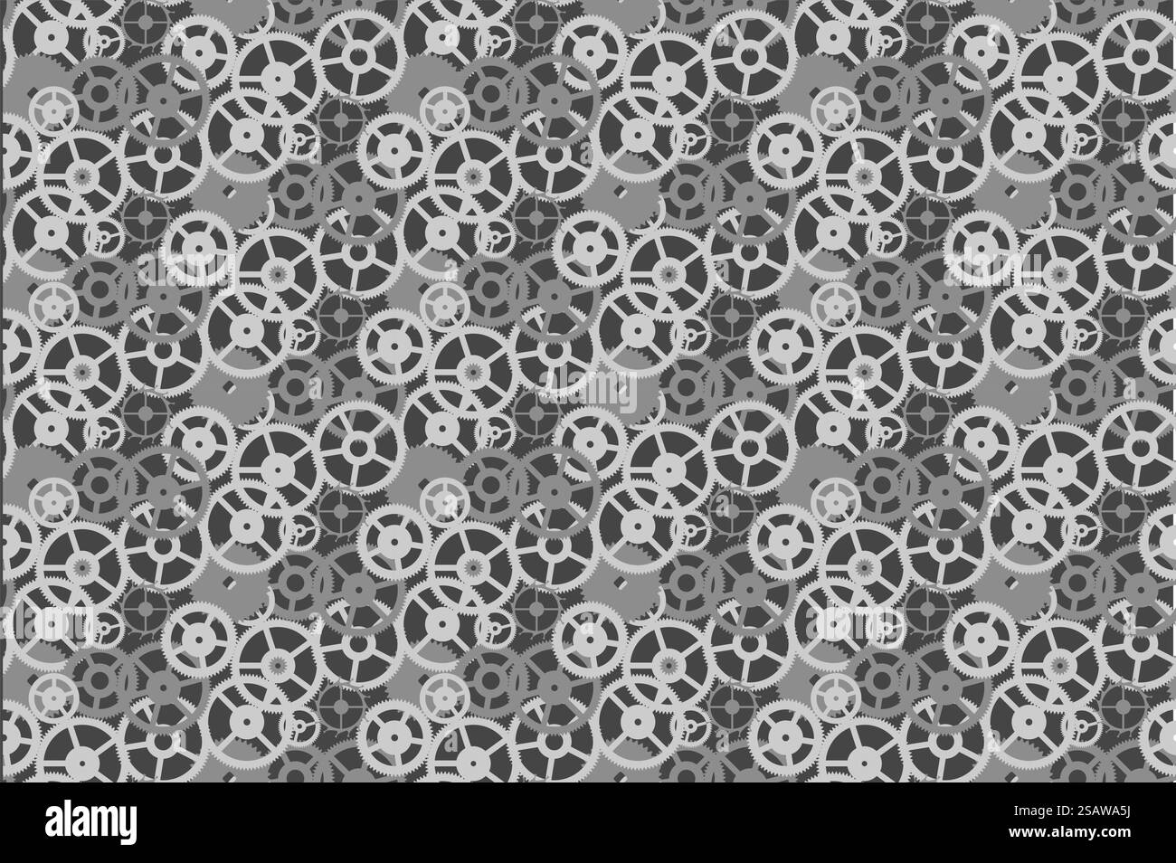 Vintage vector background retro mechanism clock gears seamless pattern ...