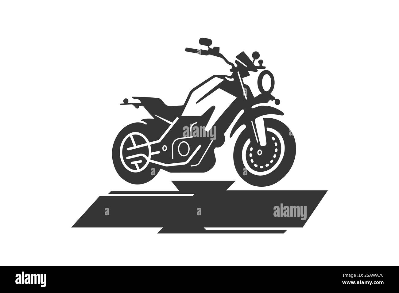 Classic motorcycle vector illustration. Motor bike for logo, biker club ...