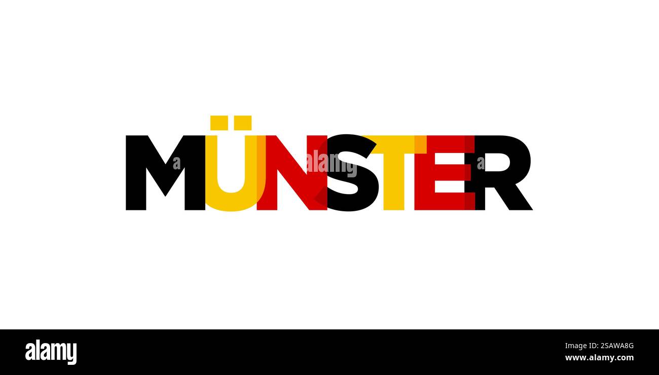 Munster Deutschland, modern and creative vector illustration design ...