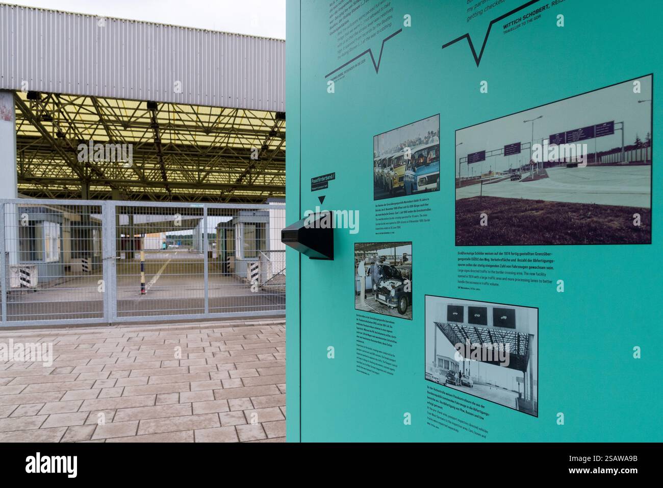 Former control point and passport control booths of ...