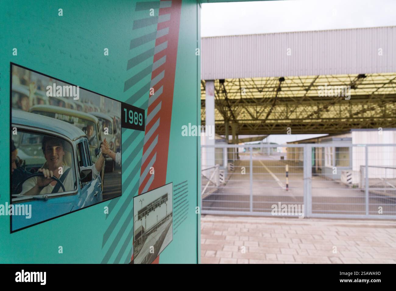 Former control point and passport control booths of ...