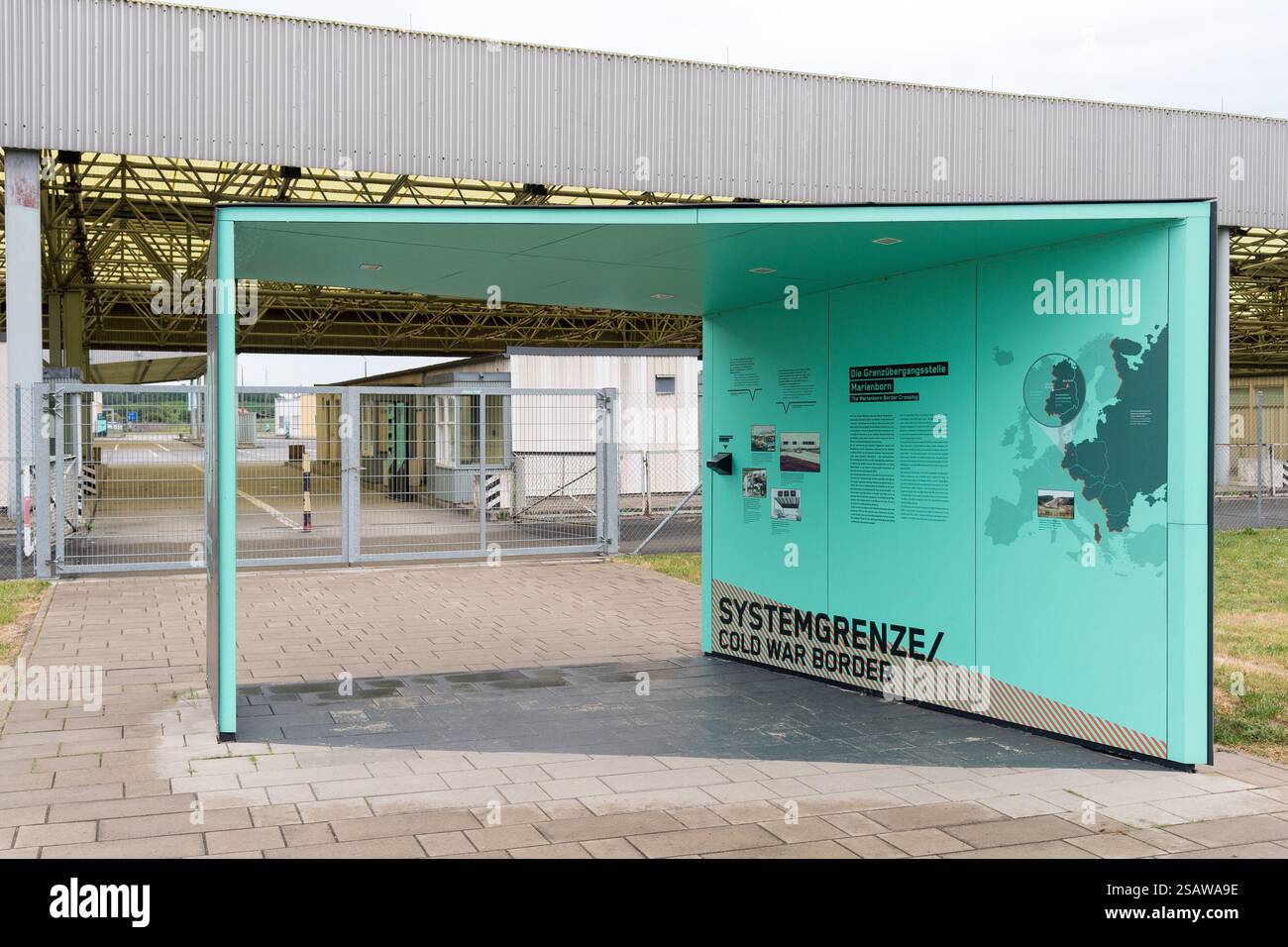 Former control point and passport control booths of ...