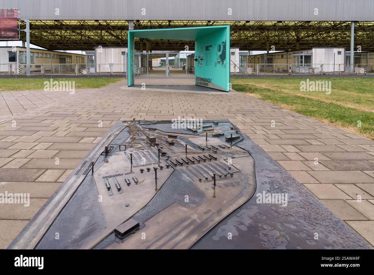 Former control point and passport control booths of ...