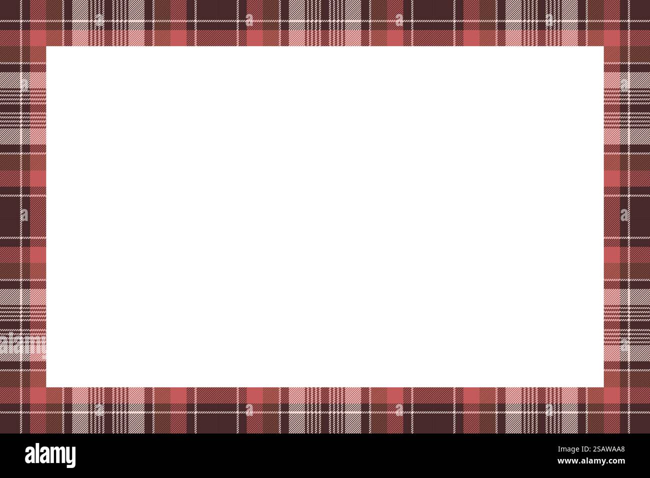 Border frame vector vintage background. Plaid pattern fabric texture ...