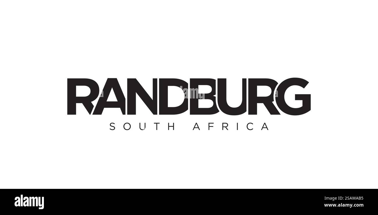 Randburg in the South Africa emblem for print and web. Design features ...