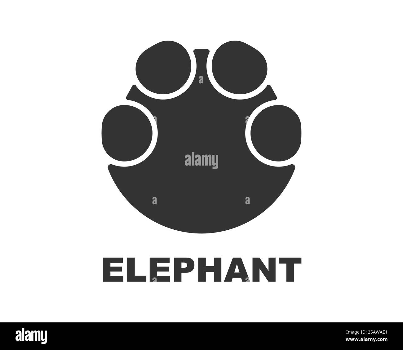 Paw print elephant footprint logo hi-res stock photography and images ...