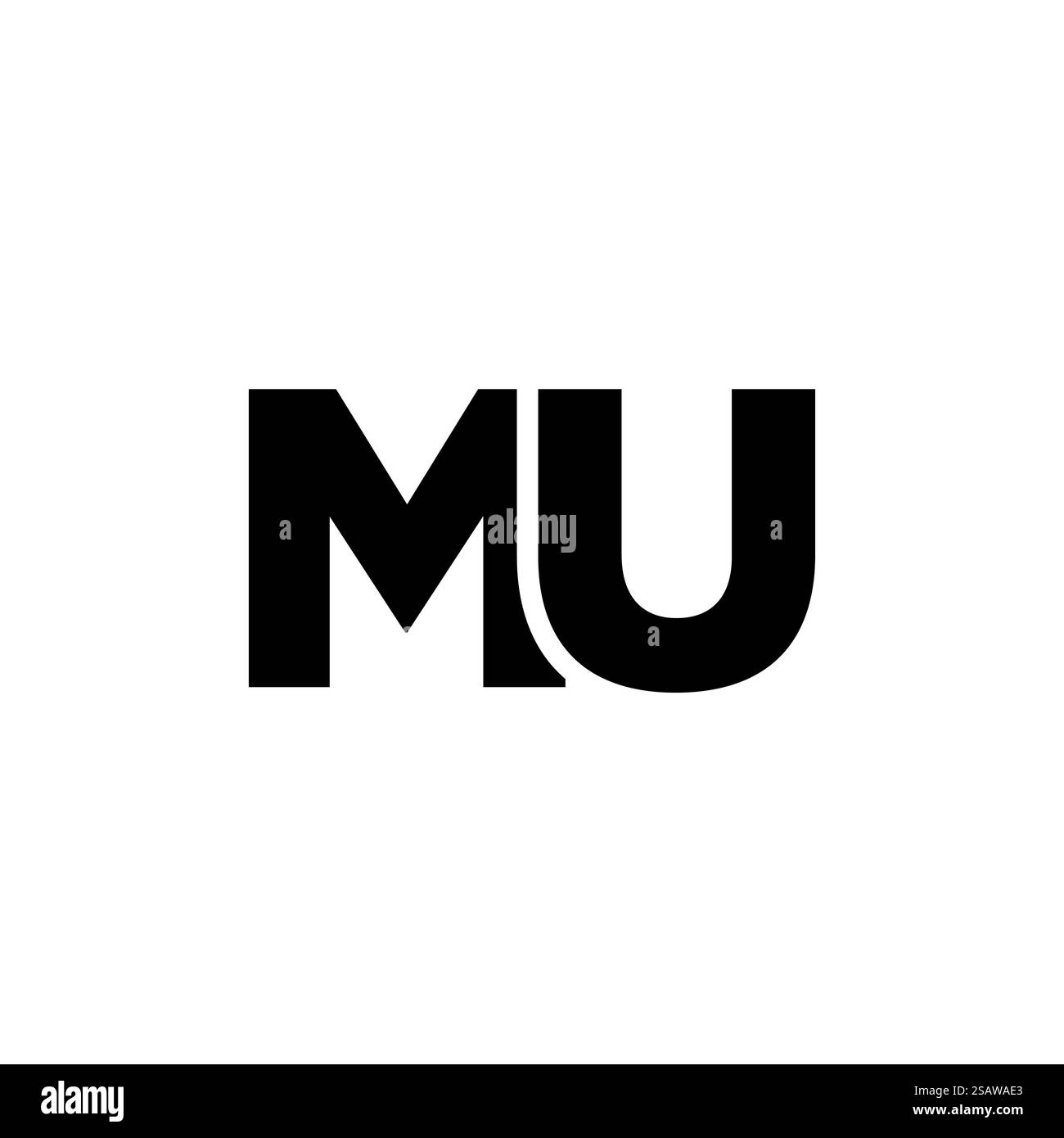 Trendy letter M and U, MU logo design template. Minimal monogram ...