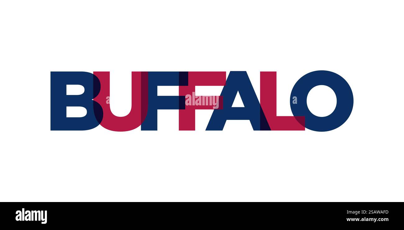 Buffalo, New York, USA typography slogan design. America logo with ...