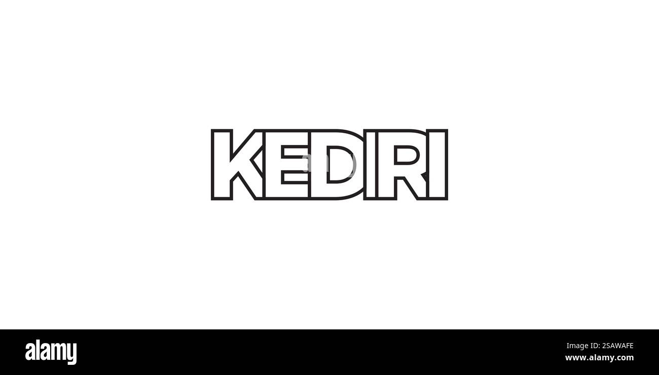 Kediri in the Indonesia emblem for print and web. Design features ...
