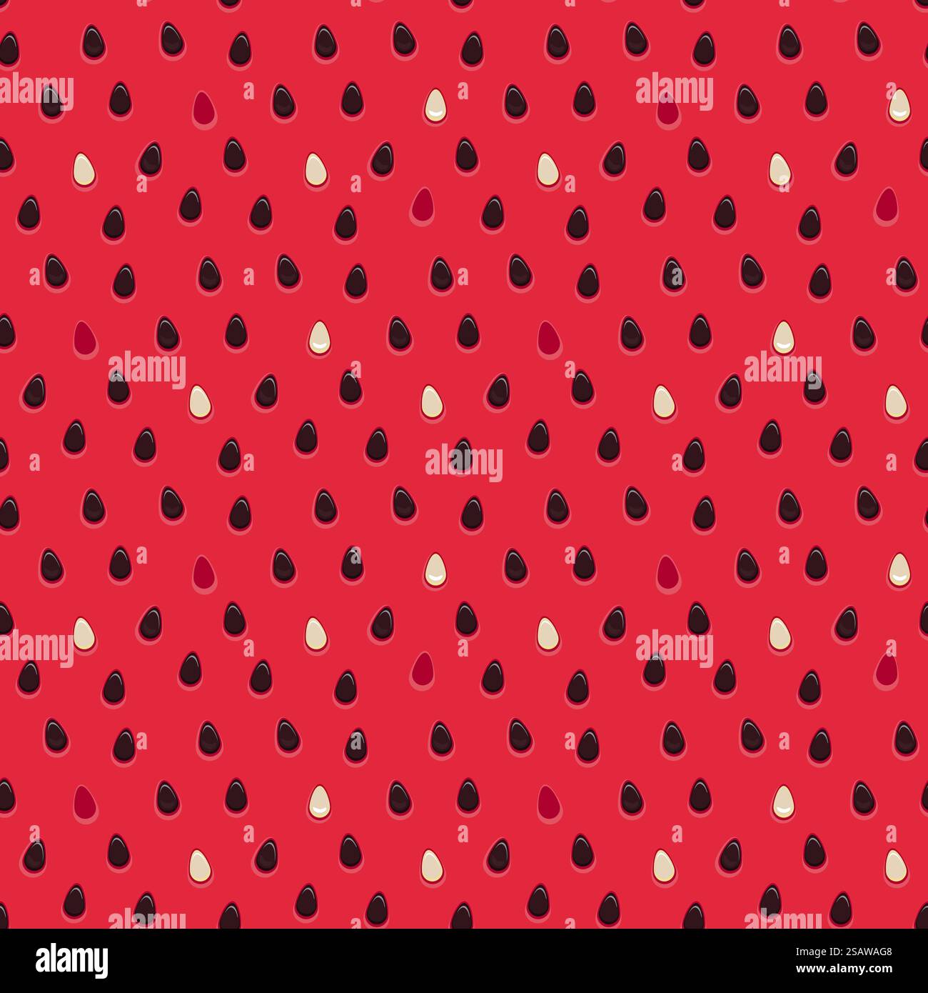 Natural texture food inside watermelon seamless pattern. Vector ...