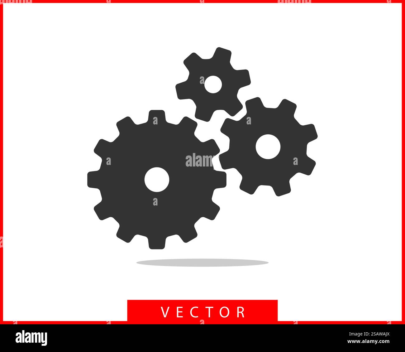 Technology cooperation flat design Stock Vector Images - Alamy