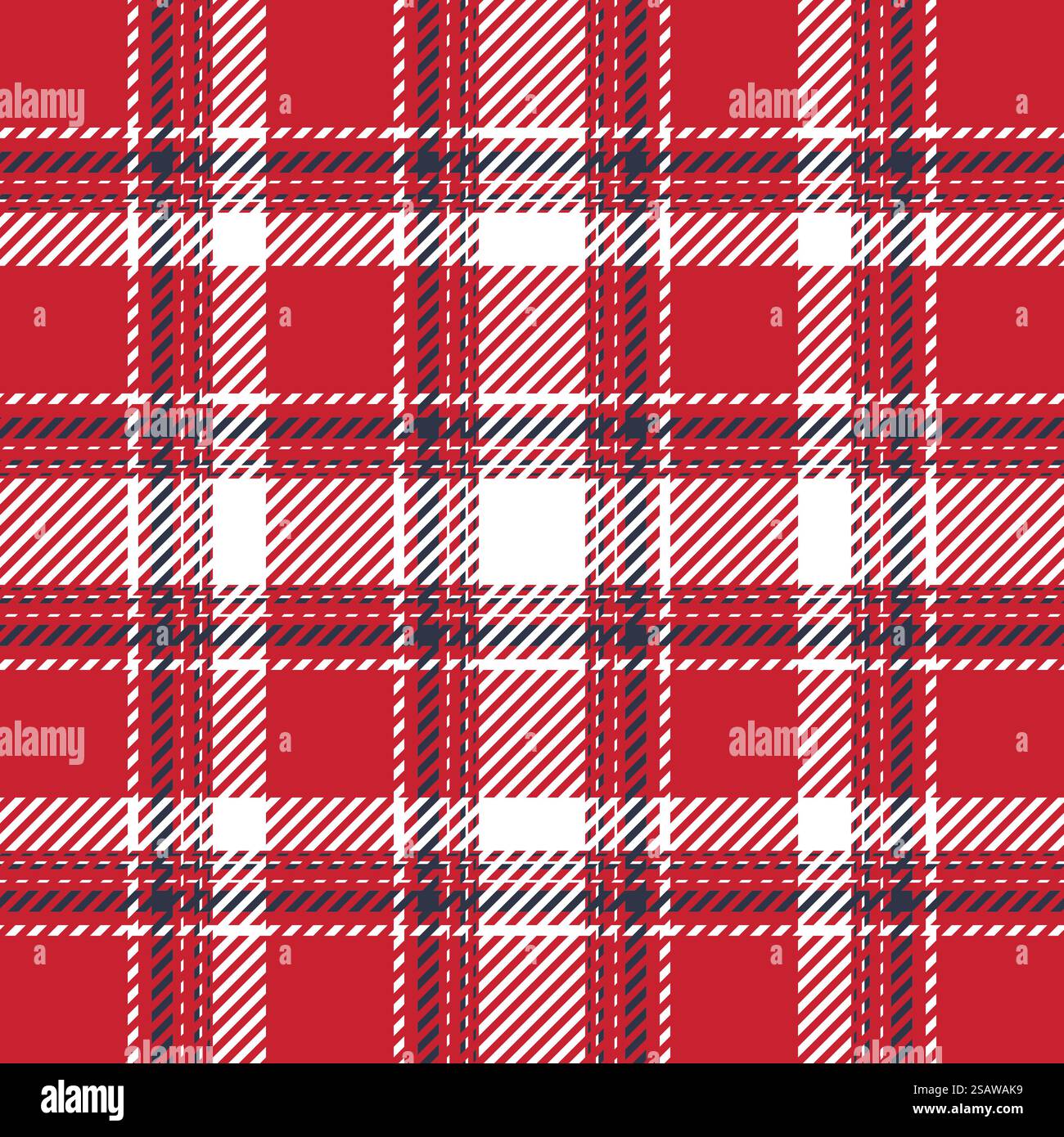 Plaid seamless pattern in red. Check fabric texture. Vector textile ...