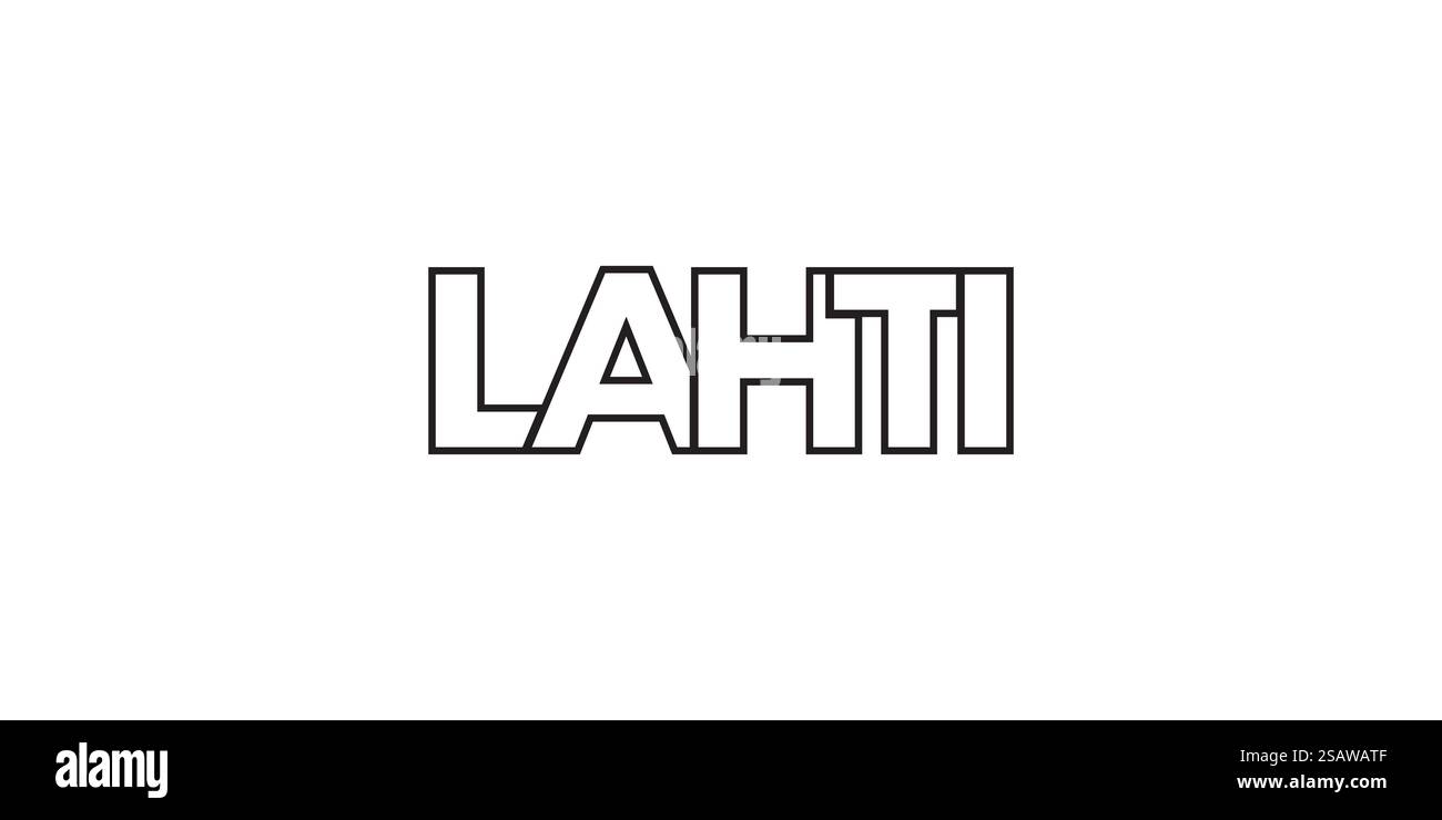 Lahti in the Finland emblem for print and web. Design features ...