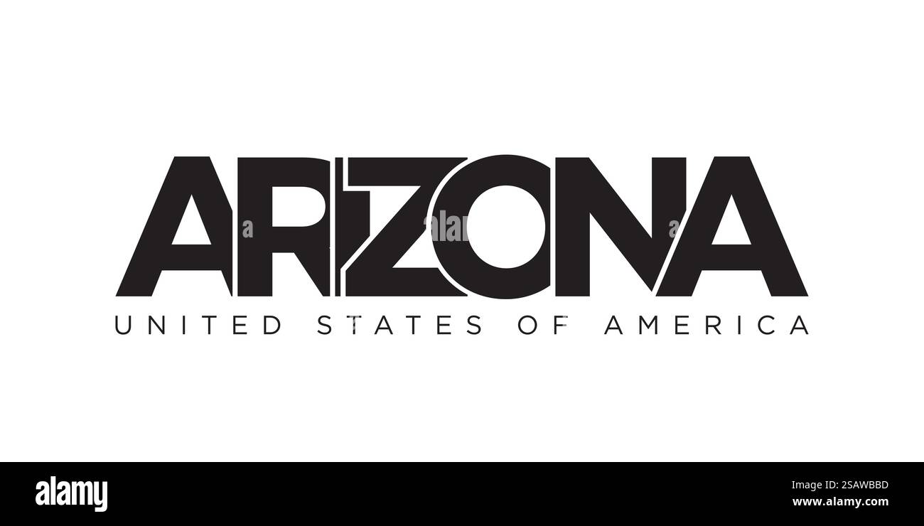 Arizona, USA typography slogan design. America logo with graphic city ...