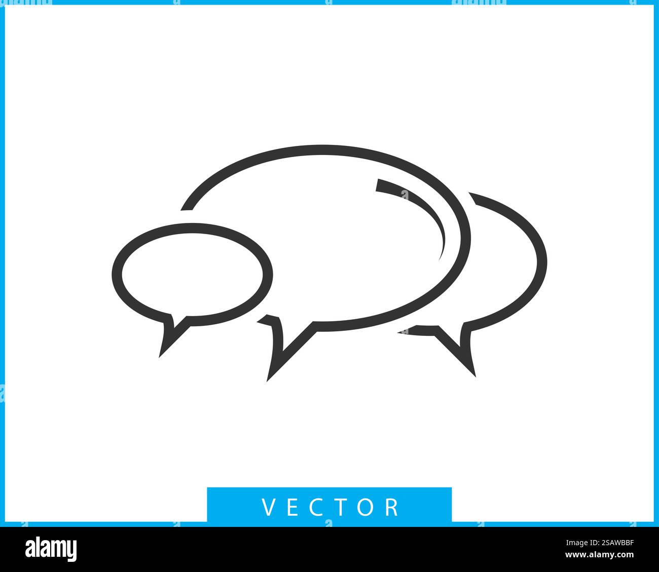 Talk bubble speech icon. Blank empty bubbles vector design elements ...