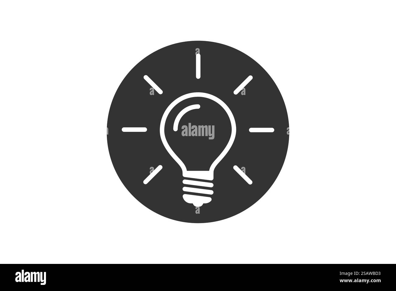 Electric light bulb icon. Electricity lamp symbol. Vector illumination ...