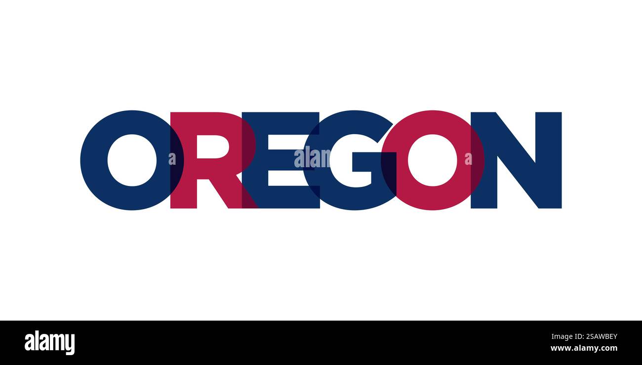 Oregon, USA typography slogan design. America logo with graphic city ...