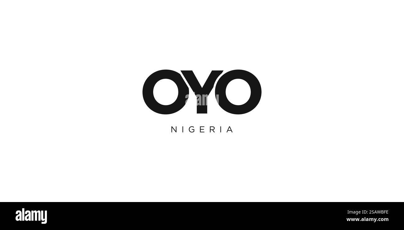 Oyo in the Nigeria emblem. The design features a geometric style ...