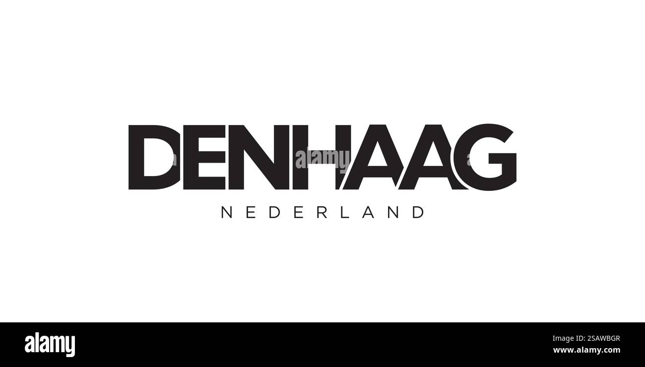 Den Haag in the Netherlands emblem for print and web. Design features ...