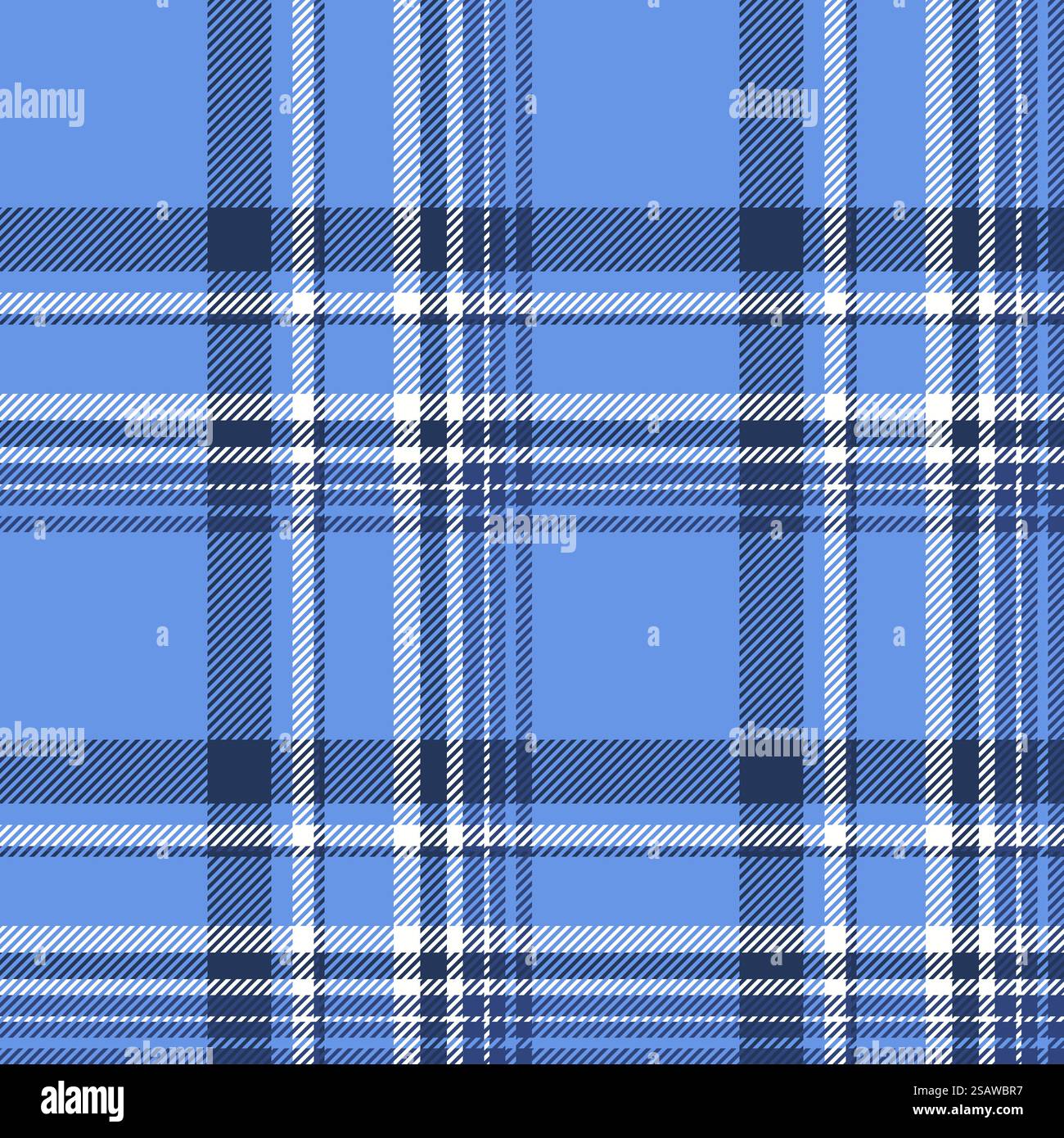 Plaid seamless pattern in blue. Check fabric texture. Vector textile ...