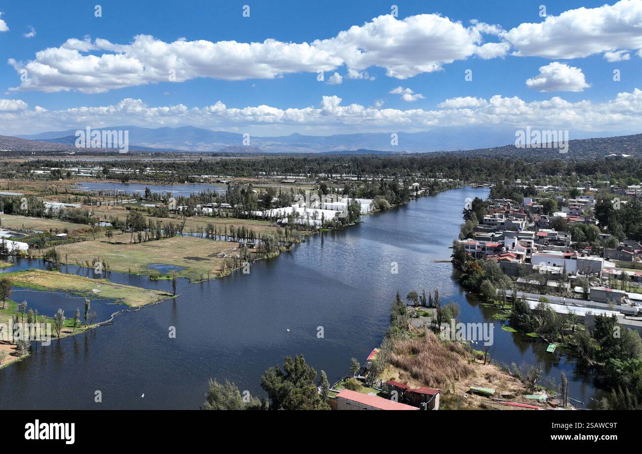 Mexico City. 30th Jan, 2025. An aerial drone photo taken on Jan. 30 ...