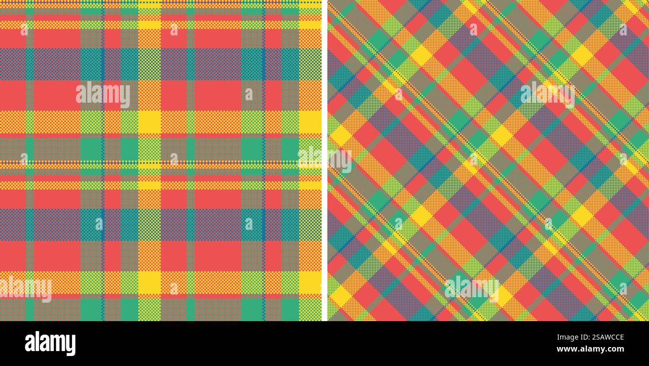 Fabric plaid check of textile tartan vector with a background pattern ...