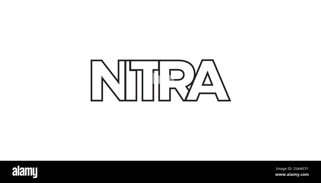 Nitra in the Slovakia emblem for print and web. Design features geometric style, vector ...