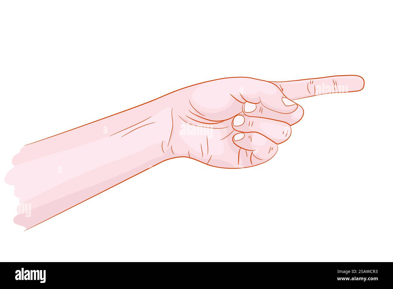 Pointing hand sign vector illustration. Pointing hand Stock Vector ...