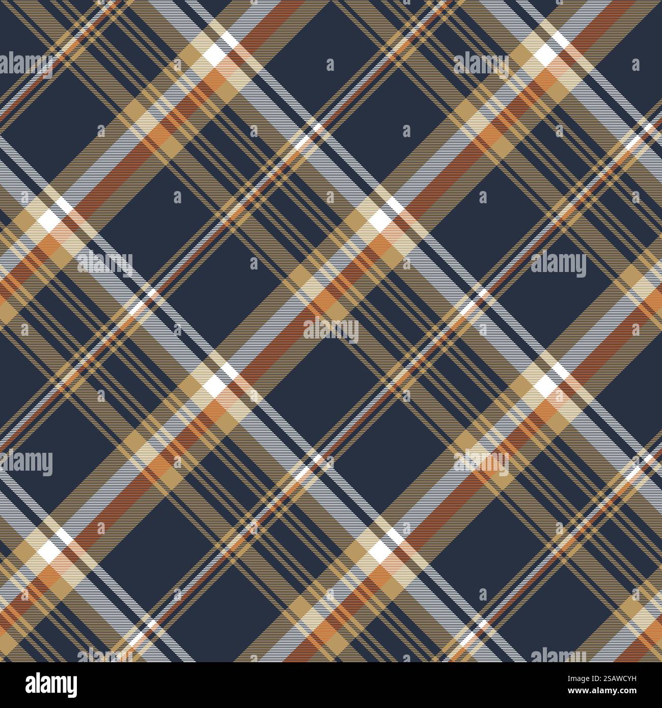 Blue check diagonal seamless fabric texture. Vector illustration.. Blue ...