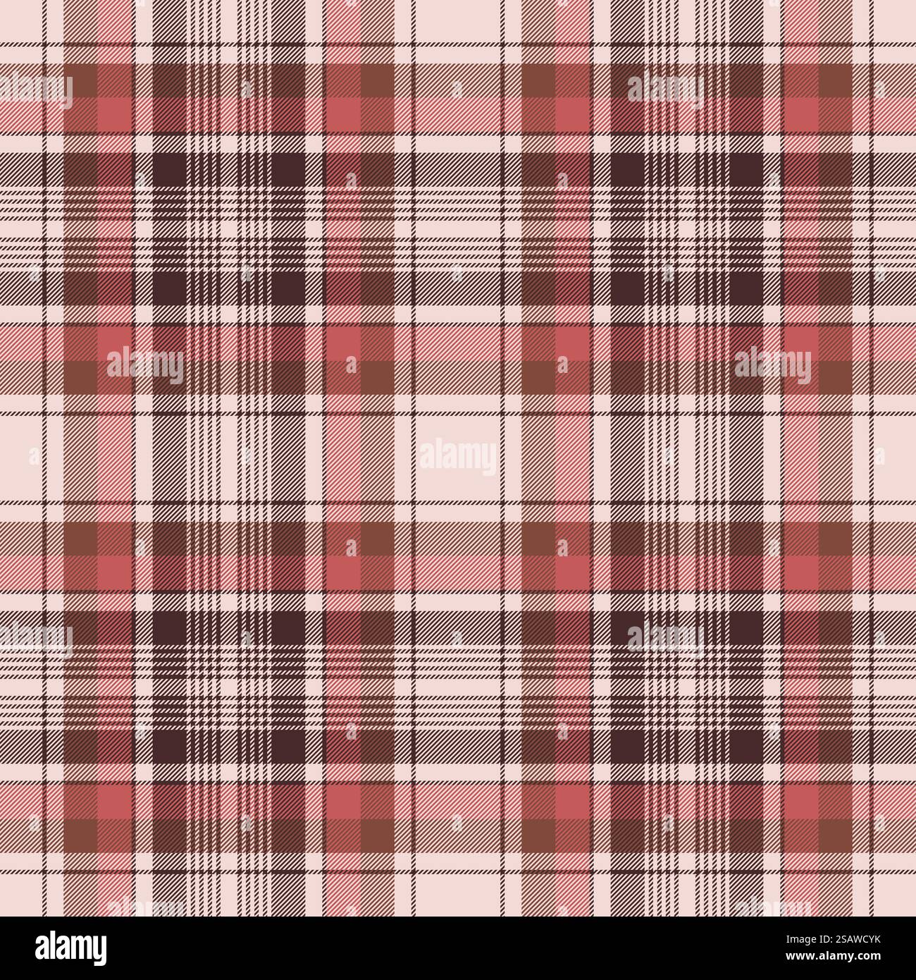 Brown traditional plaid fabric texture seamless pattern. Vector ...