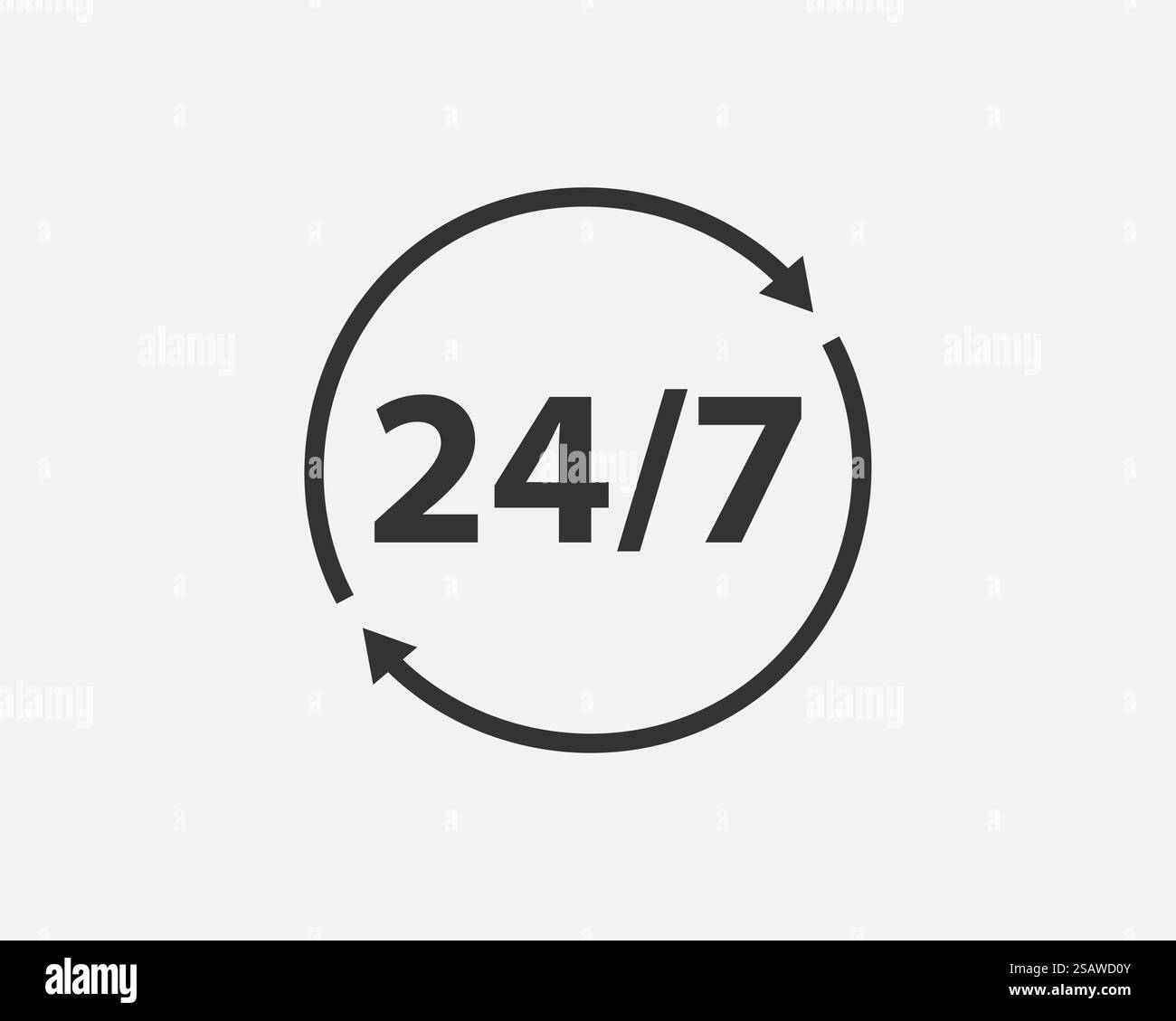 24 Hours a day service icon symbol vector. Signs and symbol for ...
