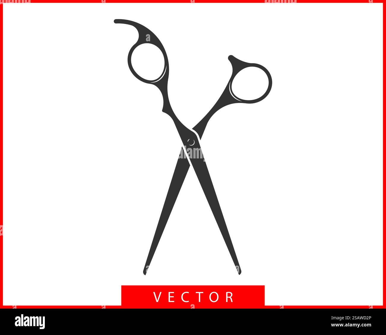 Scissor icon. Scissors vector design element or logo template. Black ...