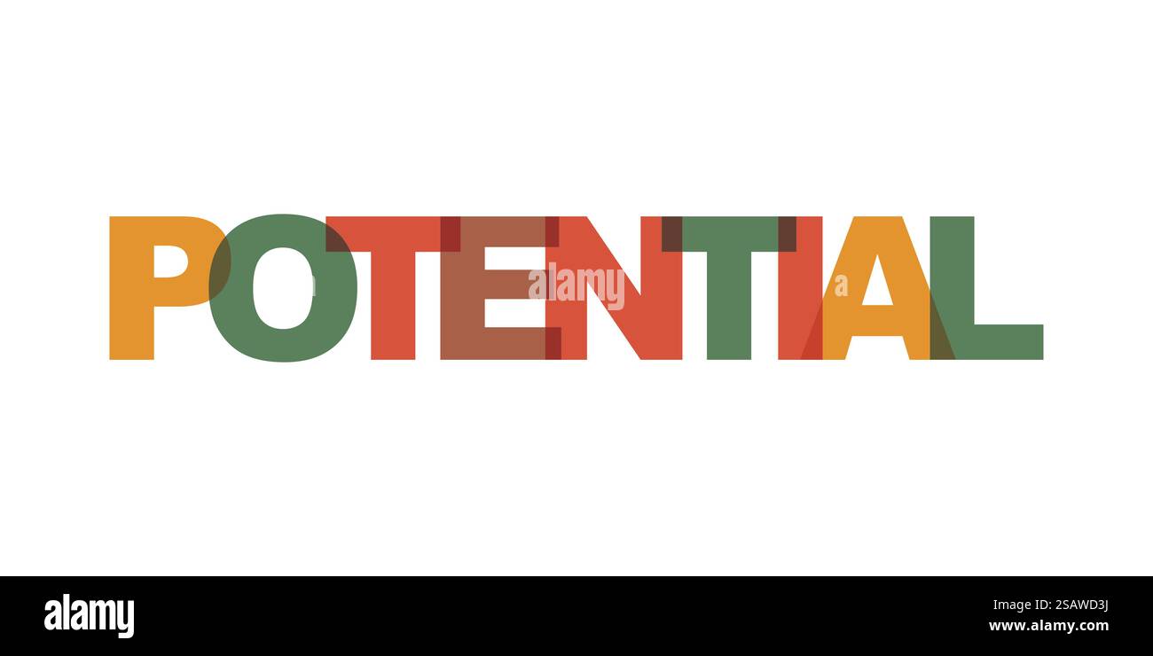 Potential business card text. Modern lettering poster. Color word art ...