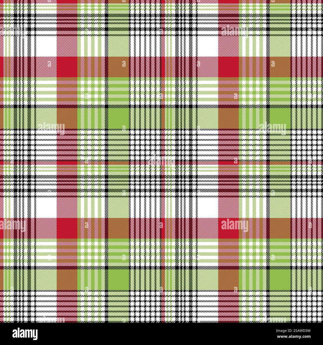 Red green check fabric texture seamless background. Flat design. Vector ...