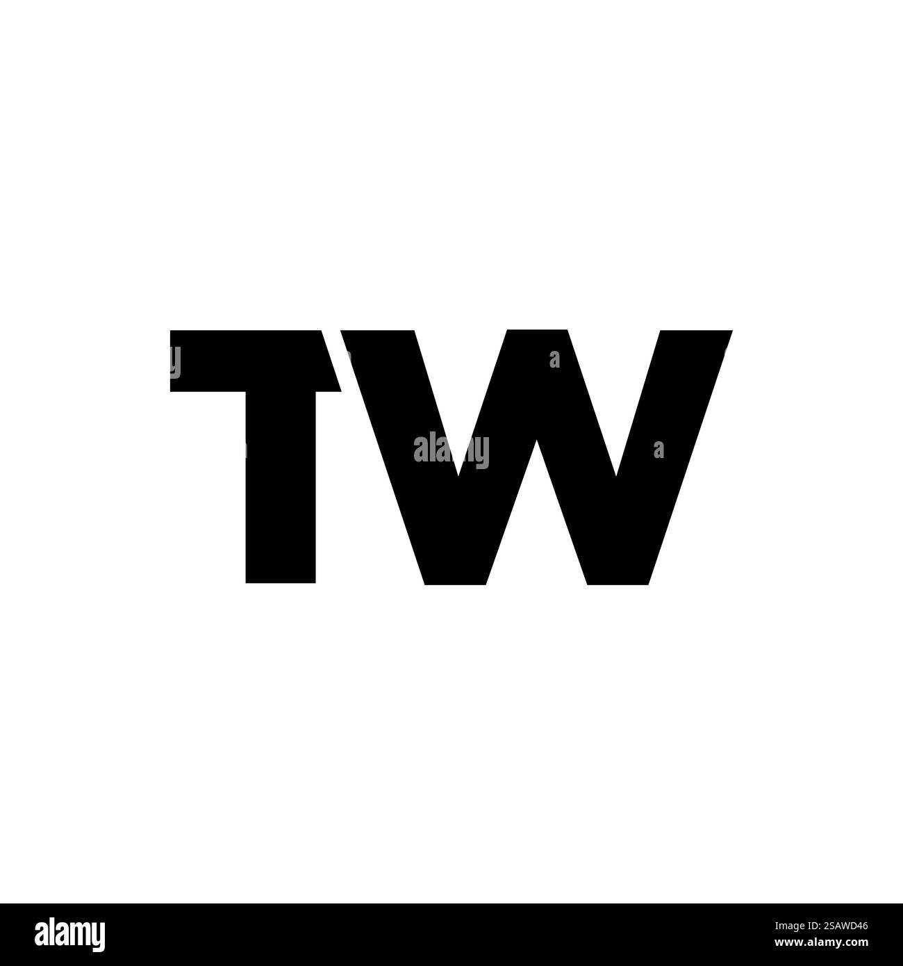 Tw minimal logo design Black and White Stock Photos & Images - Alamy